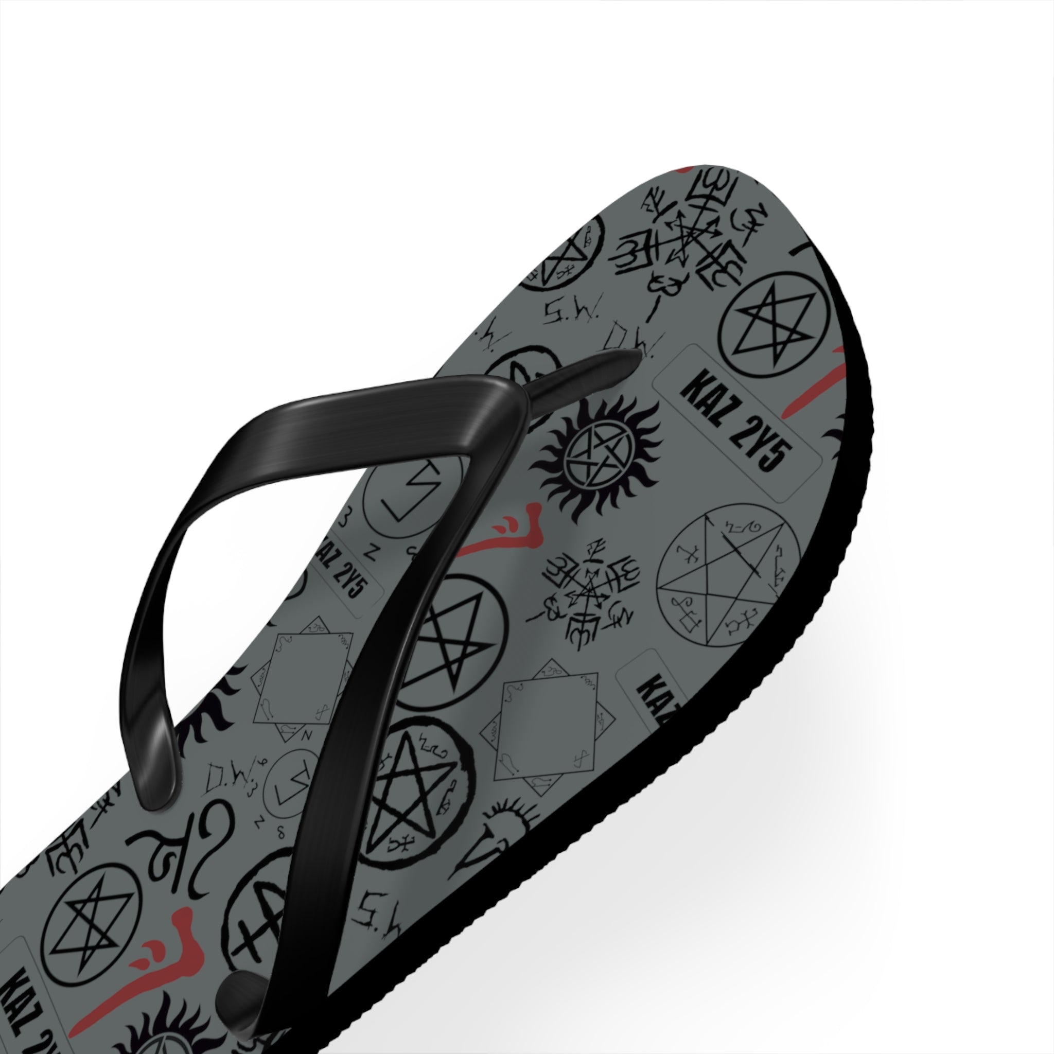 Supernatural Symbols All-Over Print Flip Flops – Fandom-Made
