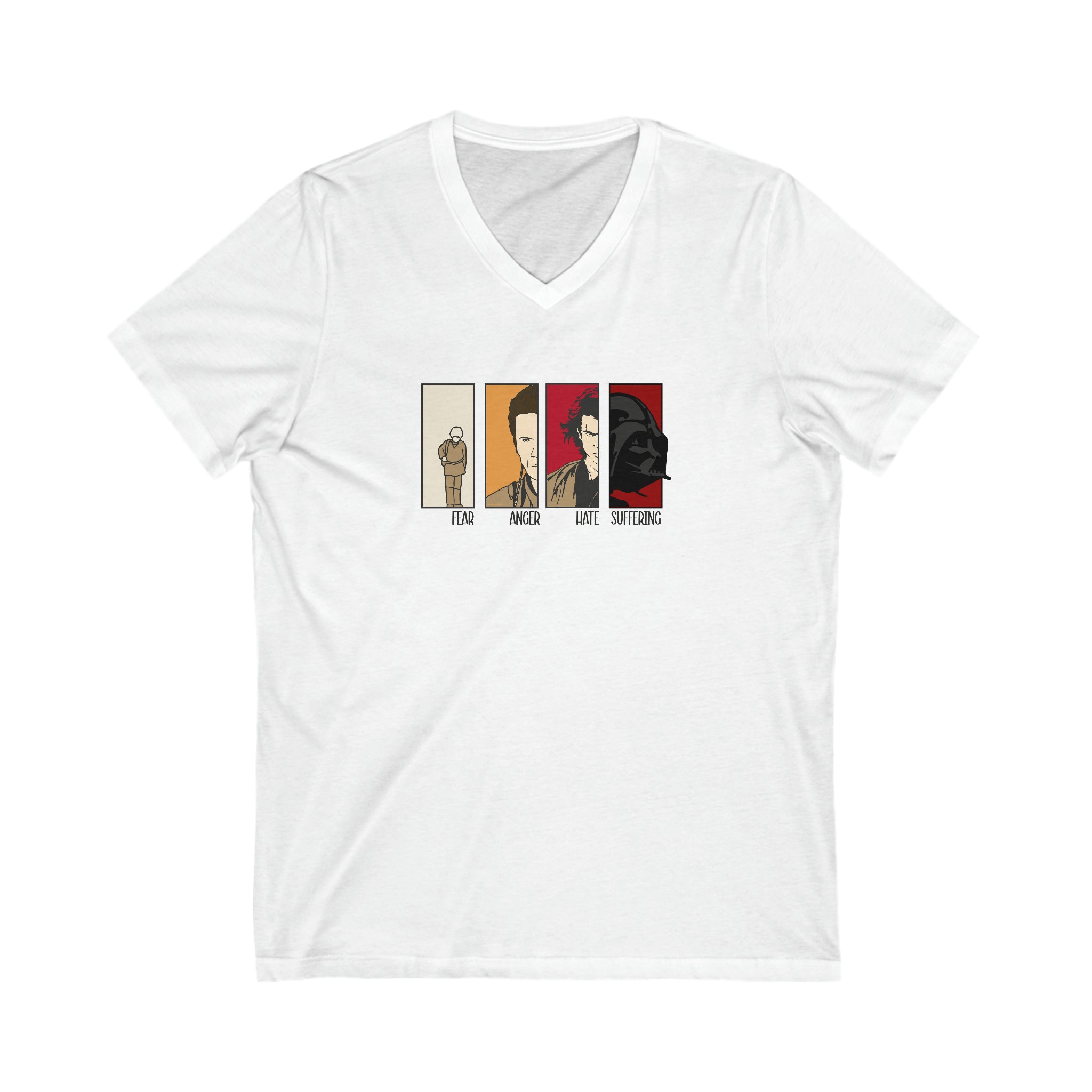Fear Anger Hate Suffering V-Neck Tee – Fandom-Made