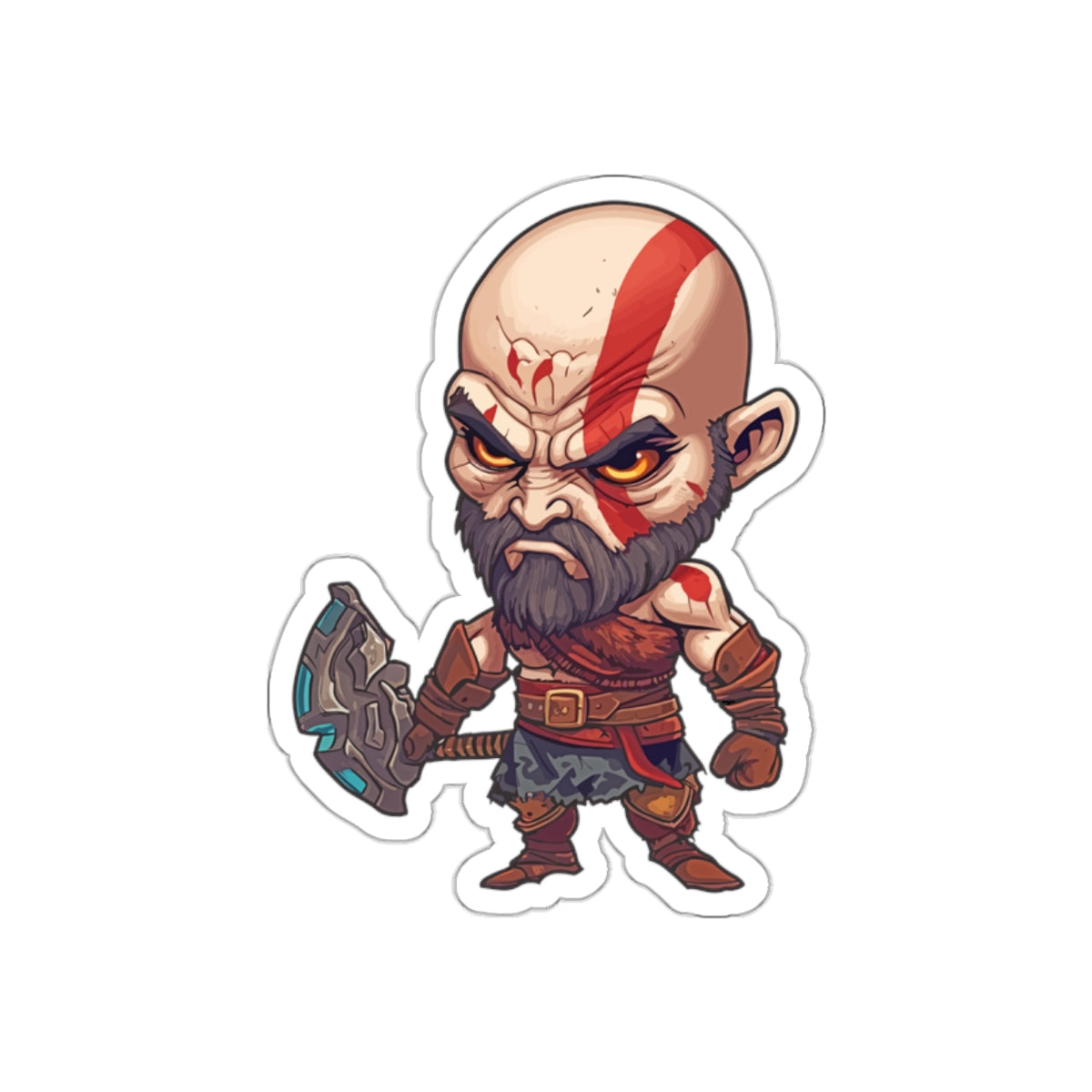 Kratos Die-Cut Stickers – Fandom-Made