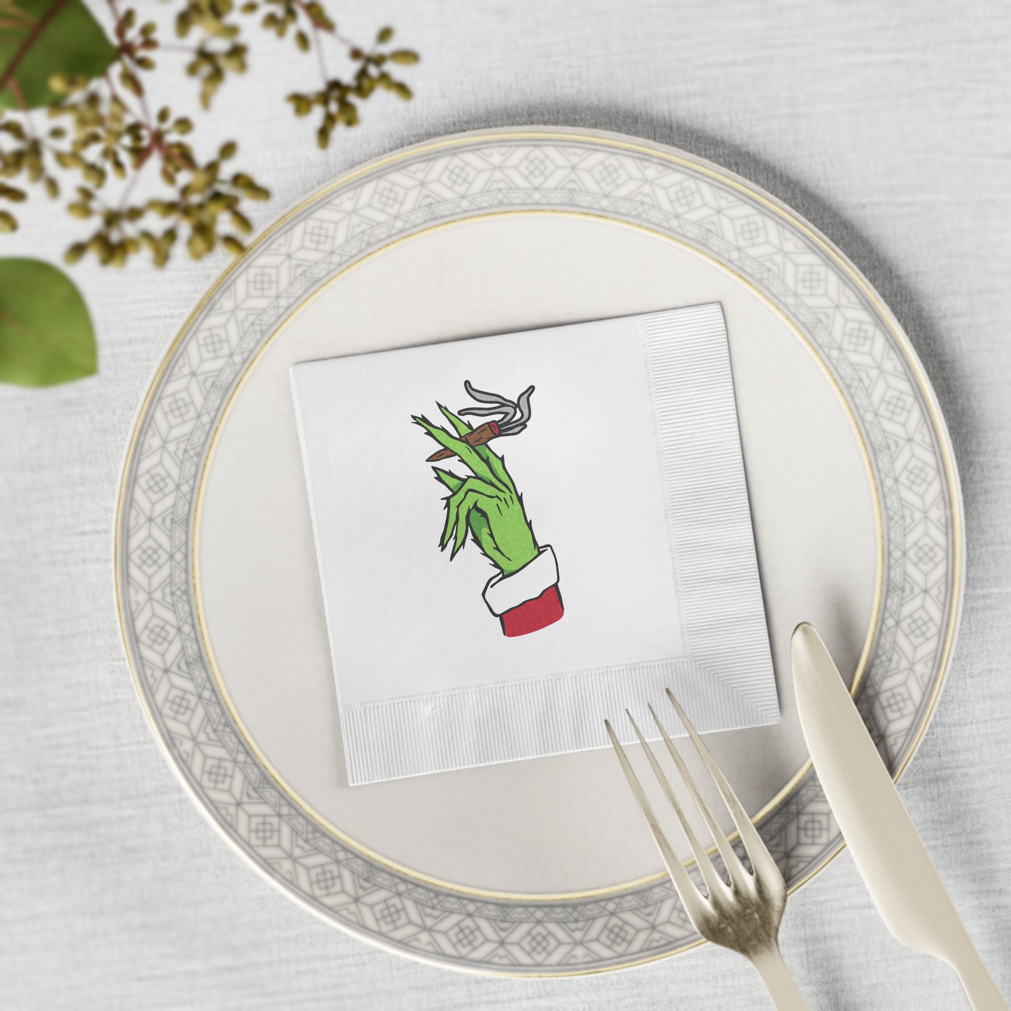 Grinch Bluntmas Paper Napkins – Fandom-Made