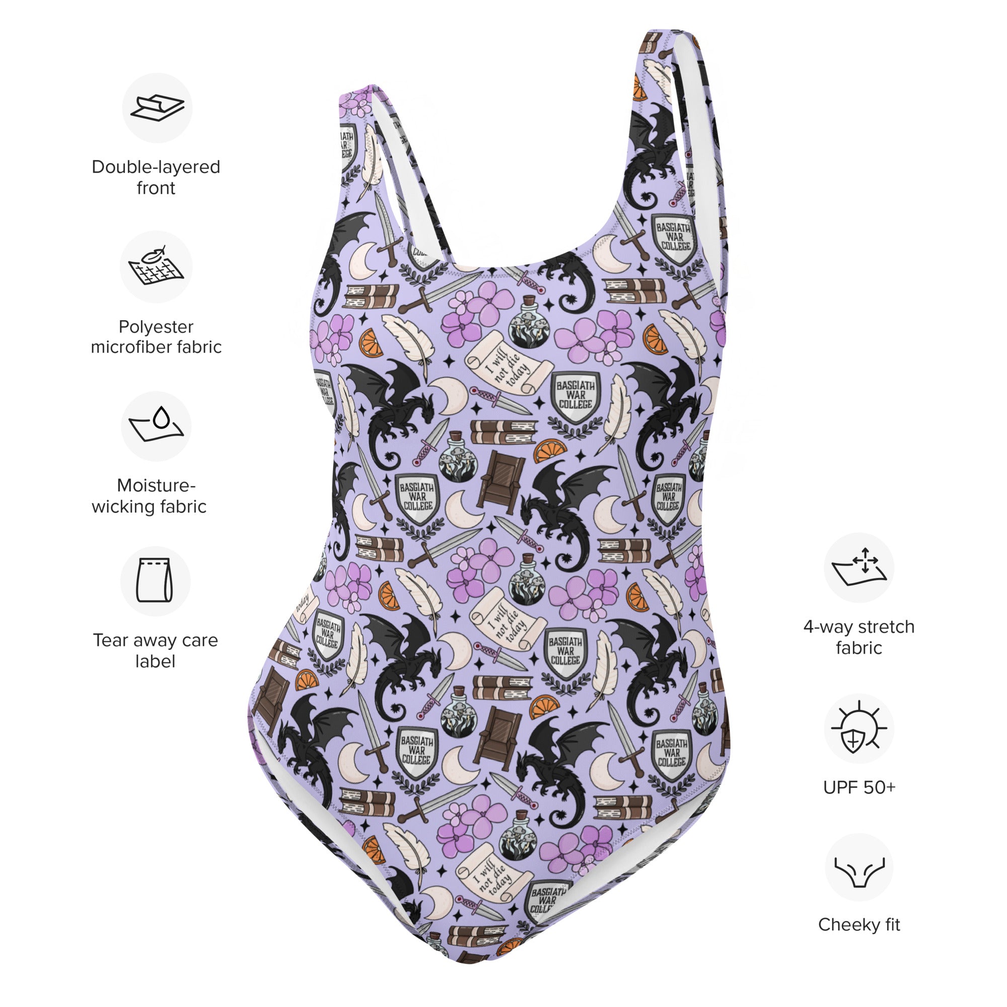 Fourth Wing Collage One-Piece Swimsuit – Fandom-Made