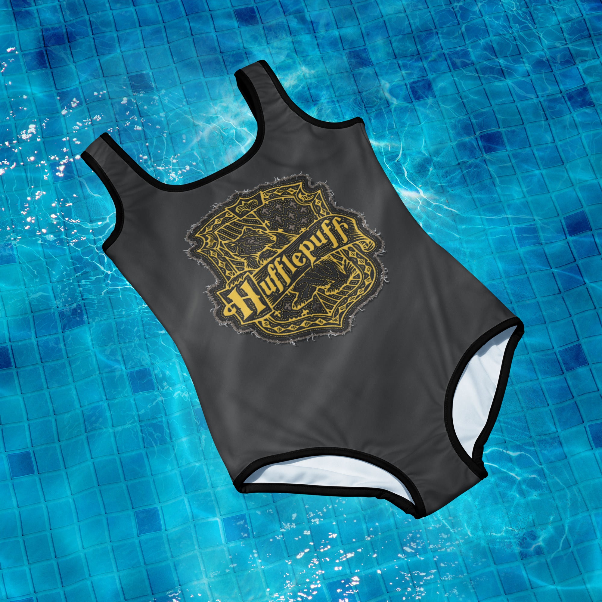 Hufflepuff Crest Youth Swimsuit – Fandom-Made