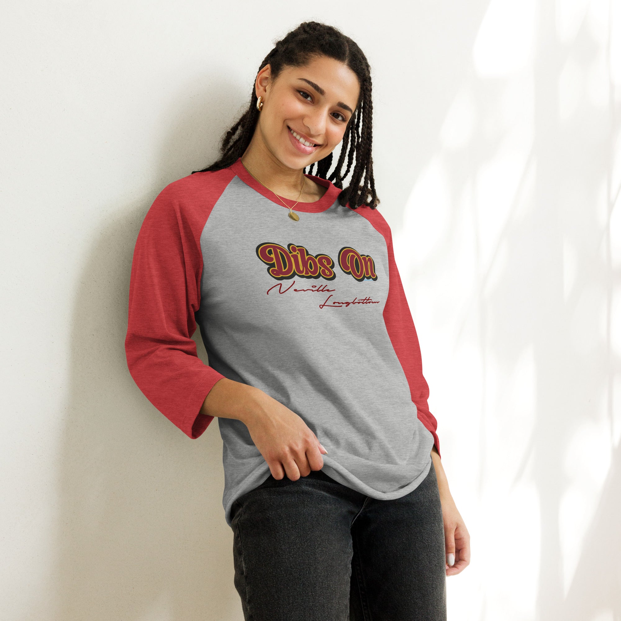 Dibs On Neville Longbottom Unisex 3/4 Sleeve Raglan Shirt – Fandom-Made